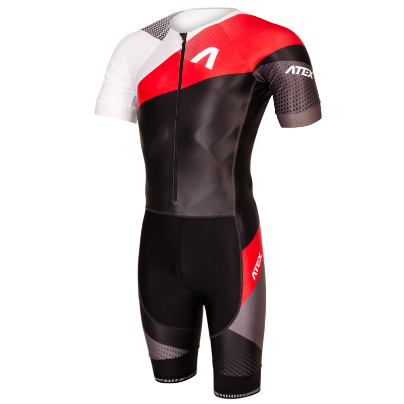 Triathlon suit REVOLT RED with short sleeves | ATEX Sportswear